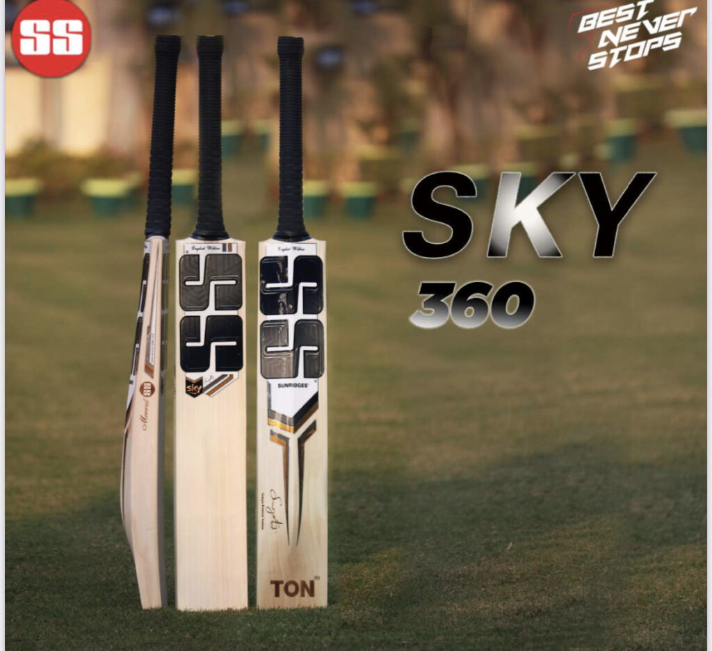 SS SKY 360 English Willow cricket bat - The Cricket Kingdom